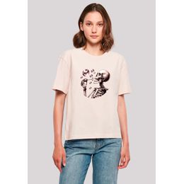 T-Shirt F4NT4STIC "Niedliches Goth Skelett Herz Seifenblasen", Damen, Gr. L, pink, Obermaterial: 100% Baumwolle, oversize, Rundhals, ohne B&uuml;ndchen, Shirts T-Shirt, Premium Qualit&auml;t