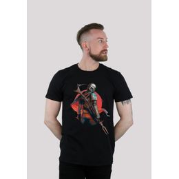 T-Shirt F4NT4STIC "Star Wars The Mandalorian Blaster Rifles", Herren, Gr. L, schwarz, Obermaterial: 100% Baumwolle, regular fit, Rundhals, ohne Bündchen, Shirts, Print