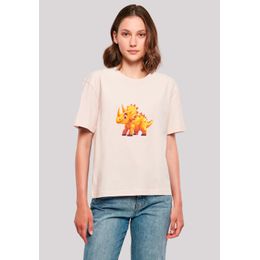 T-Shirt F4NT4STIC "S&uuml;&szlig;er Triceratops Dinosaurier", Damen, Gr. L, pink, Obermaterial: 100% Baumwolle, oversize, Rundhals, ohne B&uuml;ndchen, Shirts T-Shirt, Premium Qualit&auml;t