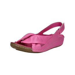 Riemchensandale Andrea Conti "Andrea Conti Sandalen Leder", Damen, Gr. 40, pink (fuchsia), Leder, Schuhe Riemchensandale