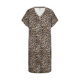 Jerseykleid soyaconcept "Soya Concept Dress SC-OPHIA 11", Damen, Gr. L, Normalgr&ouml;&szlig;en, 8008c sand combi, Obermaterial: 75% Modal, 20% Polyester, 5% Elasthan, Kleider Jerseykleid