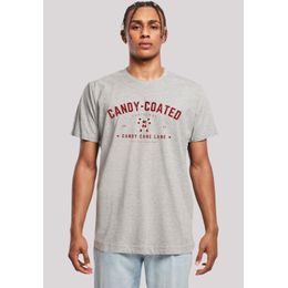 T-Shirt F4NT4STIC "Weihnachten Candy Coated Christmas", Herren, Gr. L, grau (erdgrau), Obermaterial: 100% Baumwolle, regular fit, Rundhals, ohne B&uuml;ndchen, Shirts T-Shirt, Weihnachten, Geschenk, Logo