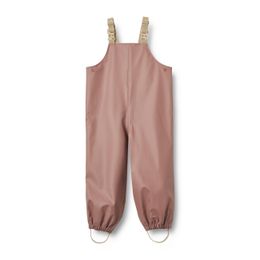 Stoffhose Wheat "Wheat Rainwear Charlo Overall", Mädchen, Gr. 110, Normalgrößen, dusty lila, 55% Polyester, 45% Polyurethan, unifarben, normal, Hosen