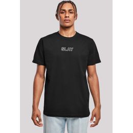 T-Shirt F4NT4STIC "Slay", Herren, Gr. L, schwarz, Obermaterial: 100% Baumwolle, regular fit, Rundhals, ohne Bündchen, Shirts, Jugendwort 2022, slang
