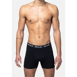 Boxershorts BULA, Herren, Gr. L, schwarz, 95% Baumwolle, 5% Elasthan, unifarben, Unterhosen, 2er-Pack im sportlichen Design