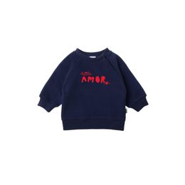 Sweatshirt Liliput "Little Amor", M&auml;dchen, Gr. 62/68, blau (dunkelblau), 80% Baumwolle, 20% Polyester, bedruckt, normal, Rundhals, Sweatshirts Sweatshirt, mit coolem Print