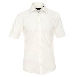 Businesshemd Venti "Venti Businesshemd Kurzarm uni", Herren, Gr. 36, Normalgr&ouml;&szlig;en, wei&szlig; (wei&szlig;beige), 100% Baumwolle, unifarben, schmal, Hemden