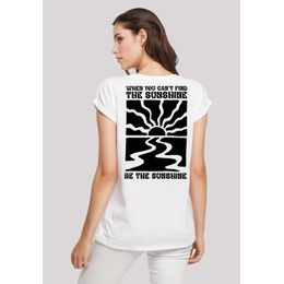 T-Shirt F4NT4STIC "Be The Sunshine", Damen, Gr. 4XL, weiß, Obermaterial: 100% Baumwolle, regular fit, Rundhals, ohne Bündchen, Shirts, Premium Qualität