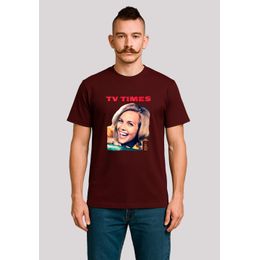 T-Shirt F4NT4STIC "TV Times Honor Blackman 1964 Cover", Herren, Gr. S, maroon, Obermaterial: 100% Baumwolle, regular fit, Rundhals, ohne Bündchen, Shirts, Premium Qualität