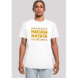 T-Shirt F4NT4STIC "Disney K&ouml;nig der L&ouml;wen Hakuna Matata", Damen, Gr. XXL, wei&szlig;, Obermaterial: 100% Baumwolle, regular fit, Rundhals, ohne B&uuml;ndchen, Shirts T-Shirt, Herren,Premium Merch,Regular-Fit,Basic,Bedruckt