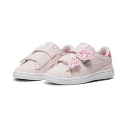 Sneaker Puma "Puma Smash 3.0 Sneakers Mädchen", Mädchen, Gr. 27,5, pink (frosty pink strawberry burst weiß silber), Obermaterial: Synthetik, Textil; Futter: Textil; Innensohle: Textil; Laufsohle: Gummi, Schuhe