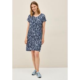 Sommerkleid Cecil, Damen, Gr. S38, US-Gr&ouml;&szlig;en, blau (urban navy blau), Stoff, 100% Viskose, bedruckt, normal kniefrei, V-Ausschnitt, abgesteppt, Kleider Sommerkleid, mit allover Print