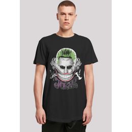 T-Shirt F4NT4STIC "Suicide Squad Joker Coloured Smile", Herren, Gr. S, schwarz, Obermaterial: 100% Baumwolle, regular fit, Rundhals, ohne Bündchen, Shirts T-Shirt, Print