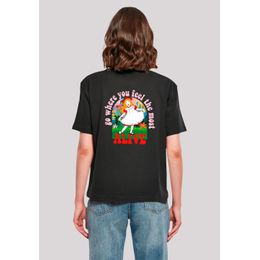 T-Shirt F4NT4STIC "Alice im Wunderland", Damen, Gr. L, schwarz, Obermaterial: 100% Baumwolle, oversize, Rundhals, ohne B&uuml;ndchen, Shirts T-Shirt, Nostalgie, Retro Print, Kinderserie