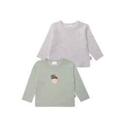 Langarmshirt Liliput "Eichel", M&auml;dchen, Gr. 50/56, gr&uuml;n (gr&uuml;n, grau), 100% Baumwolle, bedruckt, normal, Rundhals, Shirts Langarmshirt, mit niedlichem Eichel-Print