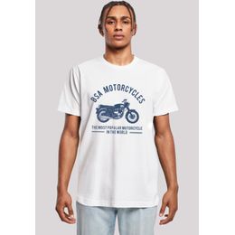 F4NT4STIC Herren T-Shirt "BSA Motorcycles Most Popular In The World"weiß, Gr. L, Obermaterial: 100% Baumwolle, Shirts, Premium Qualität