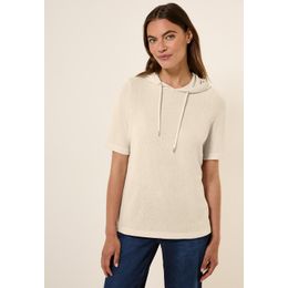 Kapuzenshirt Cecil, Damen, Gr. XL (44), beige (light beige), Stoff, 60% Viskose, 40% Polyester, unifarben, normal normal, ohne Ausschnitt, abgesteppt, Shirts Kapuzenshirt, in Unifarbe