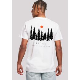 T-Shirt F4NT4STIC "Escape Discover the World Forest", Herren, Gr. L, weiß, Obermaterial: 100% Baumwolle, regular fit, Rundhals, ohne Bündchen, Shirts, Discover the World