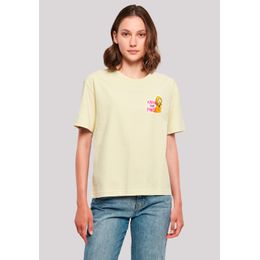 T-Shirt F4NT4STIC "Wickie Know Your Power", Damen, Gr. L, gelb (softgelb), Obermaterial: 100% Baumwolle, oversize, Rundhals, ohne B&uuml;ndchen, Shirts T-Shirt, Nostalgie, Retro Print, Kinderserie