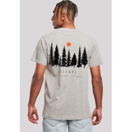 T-Shirt F4NT4STIC "Escape Discover the World Forest", Herren, Gr. XS, grau (erdgrau), Obermaterial: 100% Baumwolle, regular fit, Rundhals, ohne Bündchen, Shirts, Discover the World