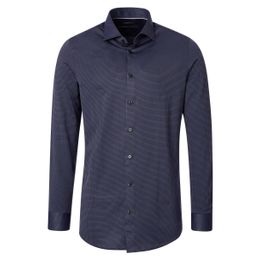 Businesshemd Venti "Venti Businesshemd uni", Herren, Gr. 40, Normalgr&ouml;&szlig;en, blau (dunkelblau), 60% Baumwolle, 40% Polyester, unifarben, sehr figurbetont, Hemden