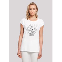 T-Shirt F4NT4STIC "Winnie Puuh Der B&auml;r Collage Sketch", Damen, Gr. 4XL, wei&szlig;, Obermaterial: 100% Baumwolle, regular fit, Rundhals, ohne B&uuml;ndchen, Shirts T-Shirt, Print