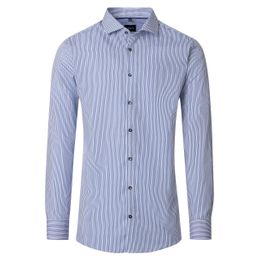 Businesshemd Venti "Venti Businesshemd gestreift", Herren, Gr. 38, Normalgr&ouml;&szlig;en, blau, 100% Baumwolle, gestreift, schmal, Hemden