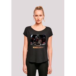 F4NT4STIC Damen T-Shirt "Star Wars The Mandalorian"schwarz, Gr. L, Obermaterial: 100% Baumwolle, Shirts, Print