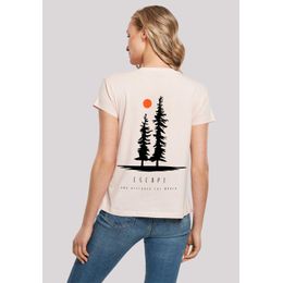 T-Shirt F4NT4STIC "Escape Discover the World Pinetree", Damen, Gr. L, rosa (pink), Obermaterial: 100% Baumwolle, oversize, Rundhals, ohne B&uuml;ndchen, Shirts T-Shirt, Discover the World