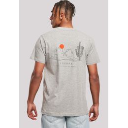 T-Shirt F4NT4STIC "Escape Discover the World Savannah", Herren, Gr. XS, grau (erdgrau), Obermaterial: 100% Baumwolle, regular fit, Rundhals, ohne B&uuml;ndchen, Shirts T-Shirt, Discover the World