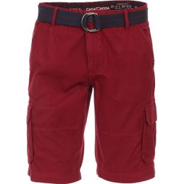 Bermudas Casamoda "Casamoda Bermuda uni", Herren, Gr. 38, Normalgrößen, rot (dunkelrot), 100% Baumwolle, Hosen