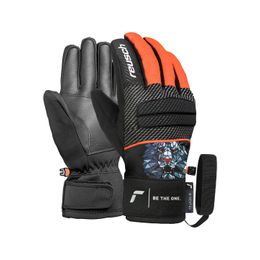Skihandschuhe Reusch "Warrior R-TEX XT Junior", M&auml;dchen, Gr. 6,5, schwarz, silberfarben, 80% Polyester, 20% Polyurethan, unifarben, Handschuhe, mit wasserdichter, atmungsaktiver Funktion