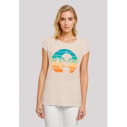 T-Shirt F4NT4STIC "Alien Piece Sonnenuntergang", Damen, Gr. 4XL, sandwei&szlig;, Obermaterial: 100% Baumwolle, regular fit, Rundhals, ohne B&uuml;ndchen, Shirts T-Shirt, Premium Qualit&auml;t