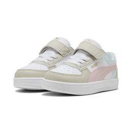 Sneaker Puma "Caven 2.0 Block Sneakers Kinder", Kinder, Gr. 23, weiß (desert dust mauve mist weiß beige pink), Obermaterial: Synthetik, Textil, Leder; Futter: Textil; Innensohle: Textil; Laufsohle: Gummi, Schuhe