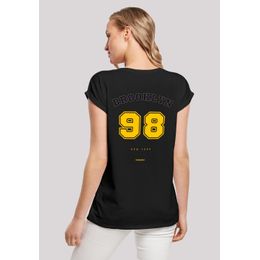 T-Shirt F4NT4STIC "Brooklyn 98 NY SHORT SLEEVE TEE", Damen, Gr. 4XL, schwarz, Obermaterial: 100% Baumwolle, regular fit, Rundhals, ohne B&uuml;ndchen, Shirts T-Shirt, Print