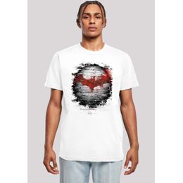 T-Shirt F4NT4STIC "Batman Logo Wall", Herren, Gr. L, weiß, Obermaterial: 100% Baumwolle, regular fit, Rundhals, ohne Bündchen, Shirts, Herren,Premium Merch,Regular-Fit,Basic,Bedruckt