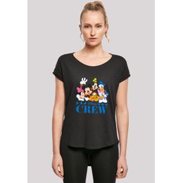 T-Shirt F4NT4STIC "Micky Maus Friends", Damen, Gr. XS, schwarz, Obermaterial: 100% Baumwolle, regular fit, Rundhals, ohne B&uuml;ndchen, Shirts T-Shirt, Print