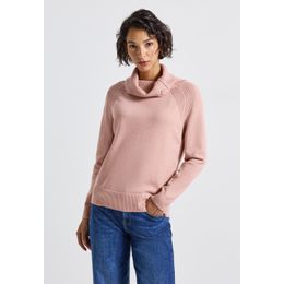 Rollkragenpullover Street One, Damen, Gr. 36, faded rose meliert, Stoff, 30% Polyester, 29% Polyacryl, 21% Viskose, 20% Nylon, unifarben, normal normal, hoch geschlossener Ausschnitt, Strickb&uuml;ndchen, Pullover Rollkragenpullover, mit Stehkragen
