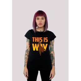 T-Shirt F4NT4STIC "Star Wars The Mandalorian This Is The Way", Damen, Gr. L, schwarz, Obermaterial: 100% Baumwolle, regular fit, Rundhals, ohne B&uuml;ndchen, Shirts T-Shirt, Print