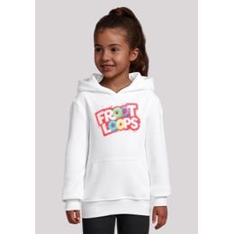 Kapuzenpullover F4NT4STIC "Kellogg's Froot Loops Breakfast Cereal Pop Art", Jungen, Gr. 146/152, weiß, Obermaterial: 65% Baumwolle, 35% Polyester, relaxed fit, Pullover, Premium Qualität