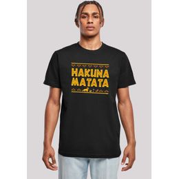 T-Shirt F4NT4STIC "Disney König der Löwen Hakuna Matata", Herren, Gr. L, schwarz, Obermaterial: 100% Baumwolle, regular fit, Rundhals, ohne Bündchen, Shirts, Herren,Premium Merch,Regular-Fit,Basic,Bedruckt