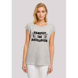 T-Shirt F4NT4STIC "Feministisch Manifest The Matriarchy Frauentag", Damen, Gr. 4XL, grau (erdgrau), Obermaterial: 100% Baumwolle, regular fit, Rundhals, ohne B&uuml;ndchen, Shirts T-Shirt, Premium Qualit&auml;t