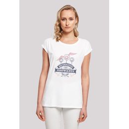 T-Shirt F4NT4STIC "Harry Potter Quidditch At Hogwarts", Damen, Gr. 4XL, weiß, Obermaterial: 100% Baumwolle, regular fit, Rundhals, ohne Bündchen, Shirts, Print