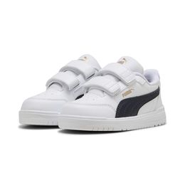 Sneaker Puma "Shuffle Downtown Sneakers Kinder", Kinder, Gr. 22, wei&szlig; (wei&szlig; new navy for all time rot blau), Obermaterial: Textil, Synthetik; Futter: Textil; Innensohle: Textil; Laufsohle: Gummi, Schuhe Sneaker