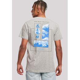 T-Shirt F4NT4STIC "Shibui Series Japan Streetstyle", Herren, Gr. M, erdgrau, Obermaterial: 100% Baumwolle, regular fit, Rundhals, ohne B&uuml;ndchen, Shirts T-Shirt, Japan Streetwear Styles