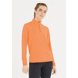 Funktionsshirt Endurance "Aileen", Herren, Gr. 36, orange, 90% Polyester, 10% Elasthan, unifarben, kurz, hoch geschlossener Ausschnitt, Shirts Funktionsshirt, Aus schnelltrocknendem Funktionsmaterial