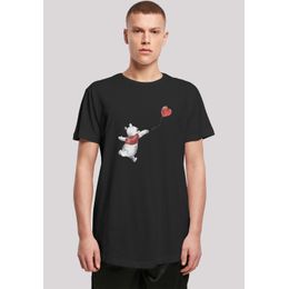 T-Shirt F4NT4STIC "Winnie Puuh Winnie & Balloon'", Herren, Gr. M, schwarz, Obermaterial: 100% Baumwolle, regular fit, Rundhals, ohne B&uuml;ndchen, Shirts T-Shirt, Print