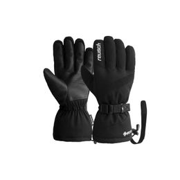Skihandschuhe Reusch "Winter Glove Warm GORE-TEX", Damen, Gr. L, schwarz-weiß (schwarz, weiß), 67% Polyester, 27% Polyurethan, 6% Elasthan, mehrfarbig, Handschuhe, aus wasserdichtem und atmungsaktivem Material