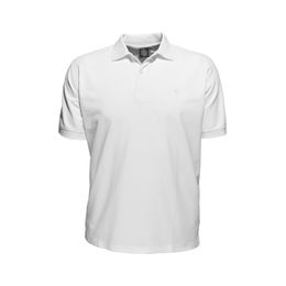 Poloshirt Ahorn Sportswear, Herren, Gr. 4XL, wei&szlig;, 80% Baumwolle, 20% Polyester, bestickt, normal, ohne Ausschnitt, Shirts, in klassischem Design