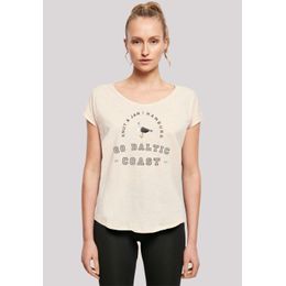 T-Shirt F4NT4STIC "Möwe Knut & Jan Hamburg", Damen, Gr. L, beige (sandweiß), Obermaterial: 100% Baumwolle, regular fit, Rundhals, ohne Bündchen, Shirts T-Shirt, Print